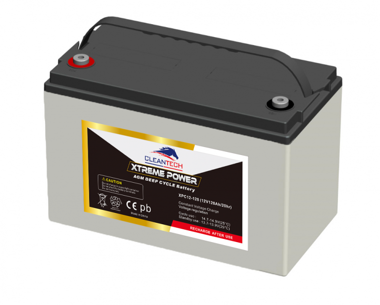 Battery Deep Cycle AGM 12 Volts, 120 Ah (Maintenance Free) – Made in ...
